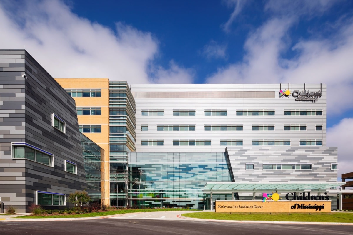 Kathy and Joe Sanderson Tower at Children's of Mississippi - Healthcare ...